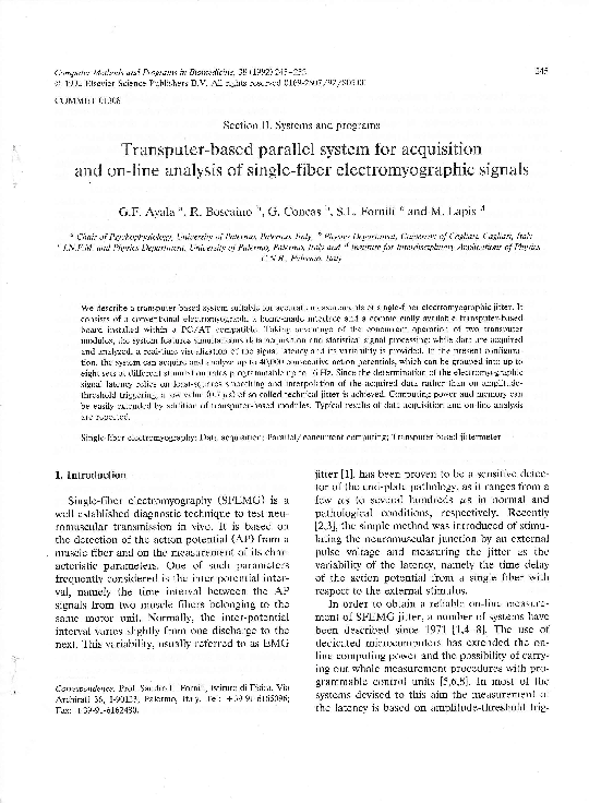 (PDF) Transputer-based parallel system for acquisition and on-line analysis of single-fiber ...
