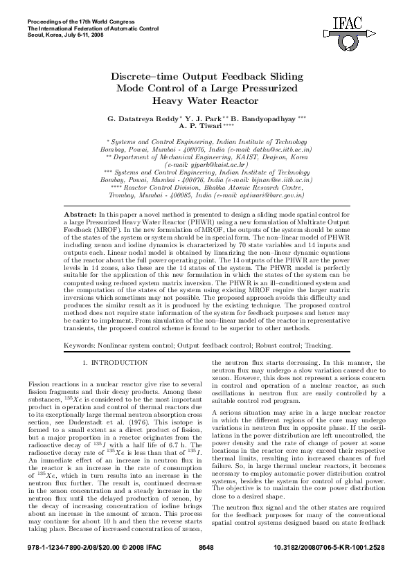 Pdf Discrete Time Output Feedback Sliding Mode Control For Time Delay