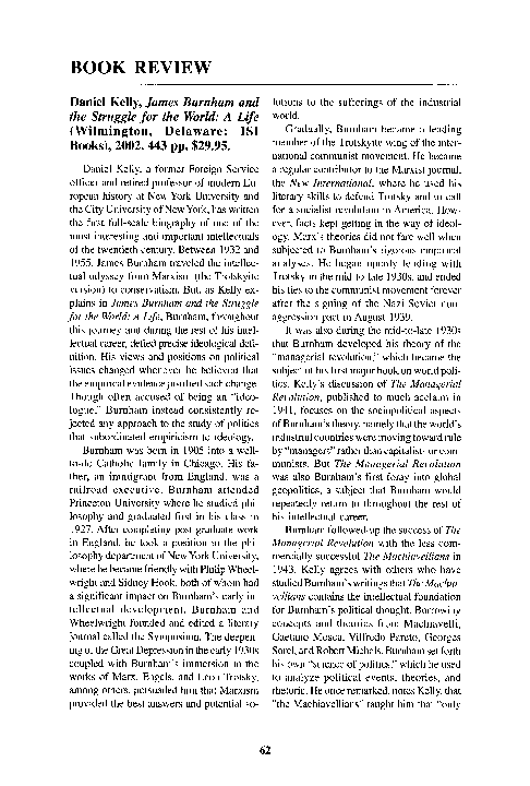 (PDF) James Burnham and the Struggle for the World: A life