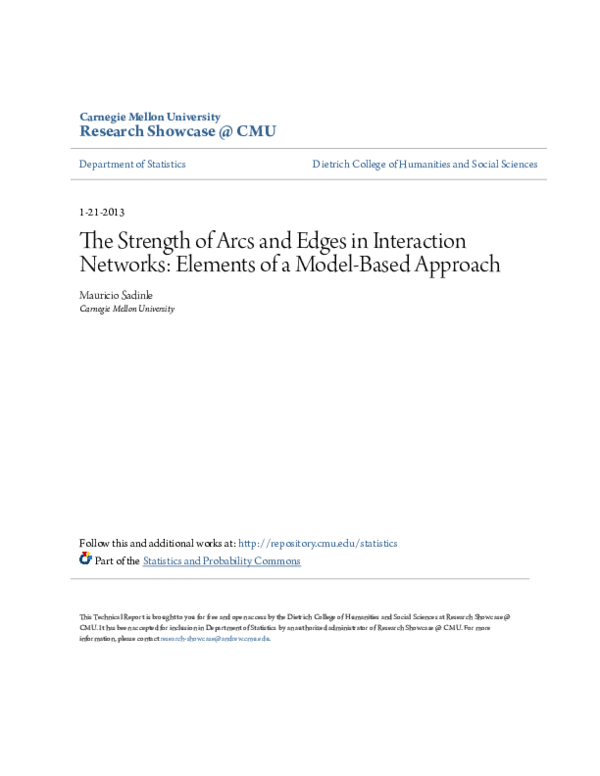 (PDF) The Strength of Arcs and Edges in Interaction Networks: Elements ...