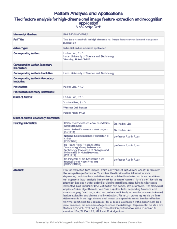(PDF) Pattern Analysis and Applications