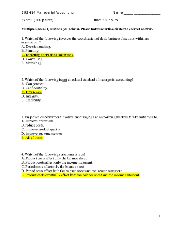 (DOC) Management Accounting notes