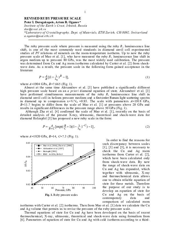 (PDF) Revised Ruby Pressure Scale