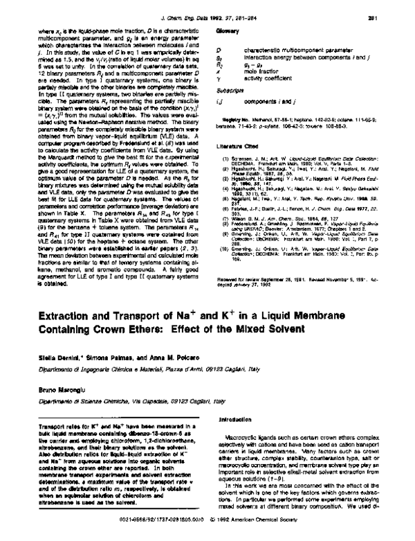 (PDF) Extraction and transport of sodium ion and potassium ion in a ...