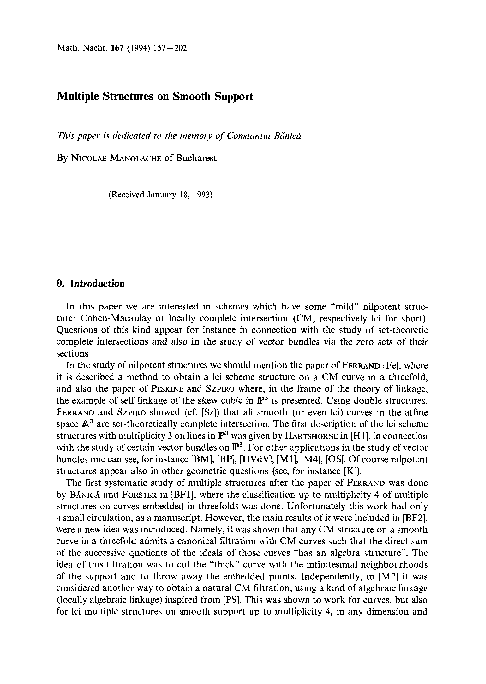 (PDF) Multiple Structures on Smooth Support