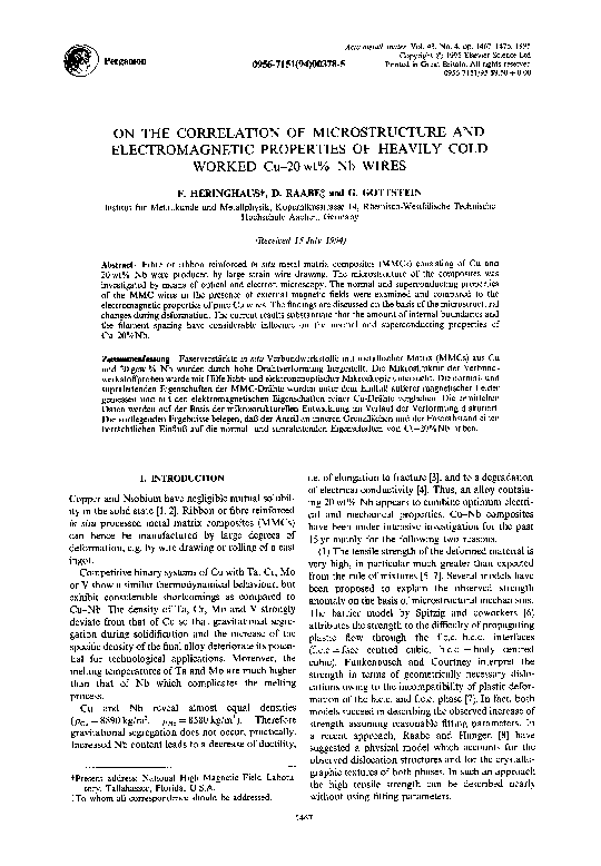 (PDF) On the correlation of microstructure and electromagnetic properties of heavily cold worked ...