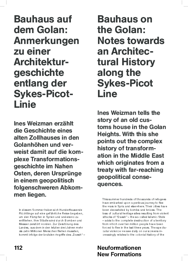 (PDF) Bauhaus on the Golan. Notes towards an Architectural History of ...