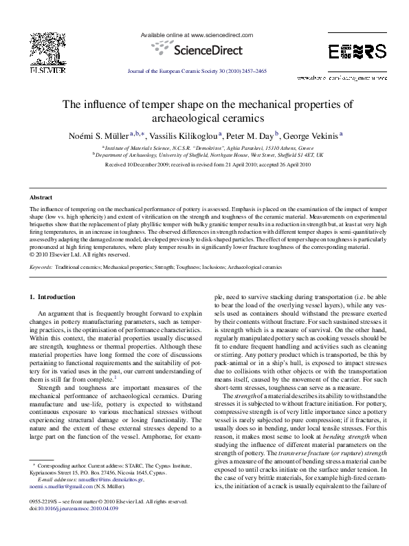 (PDF) The influence of temper shape on the mechanical properties of ...