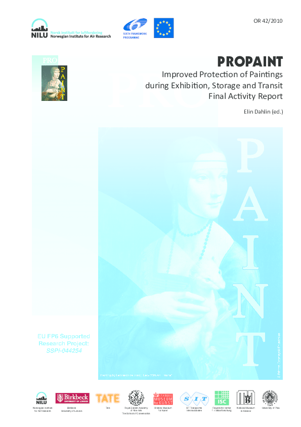 (PDF) PROPAINT Improved Protection of Paintings during Exhibition ...