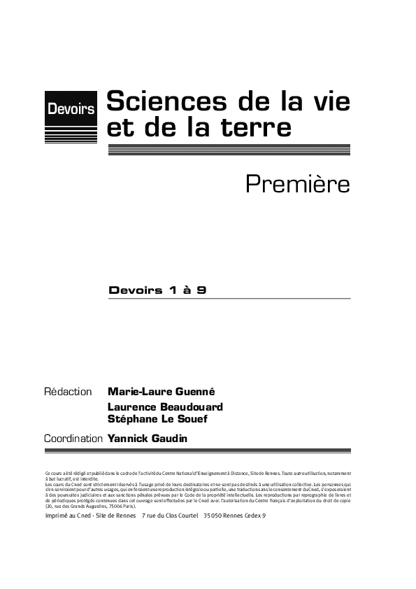 (PDF) Sciences de la vie et de la terre