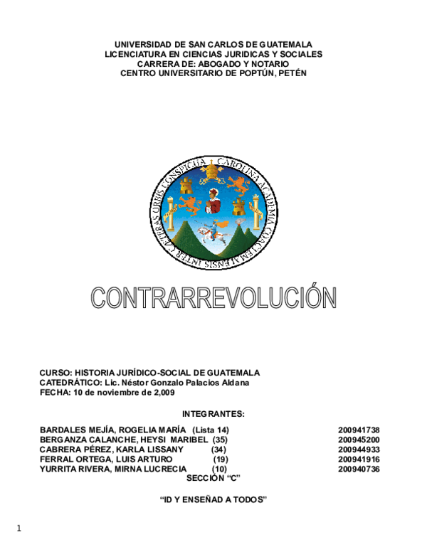(DOC) UNIVERSIDAD DE SAN CARLOS DE GUATEMALA LICENCIATURA EN CIENCIAS JURIDICAS Y SOCIALES ...