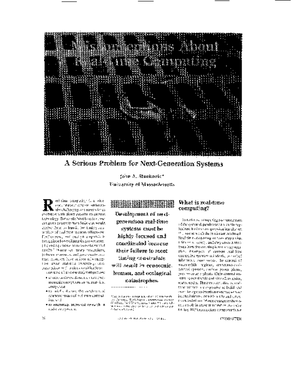 Pdf Misconceptions About Real Time Computing A Serious Problem For Next Generation Systems