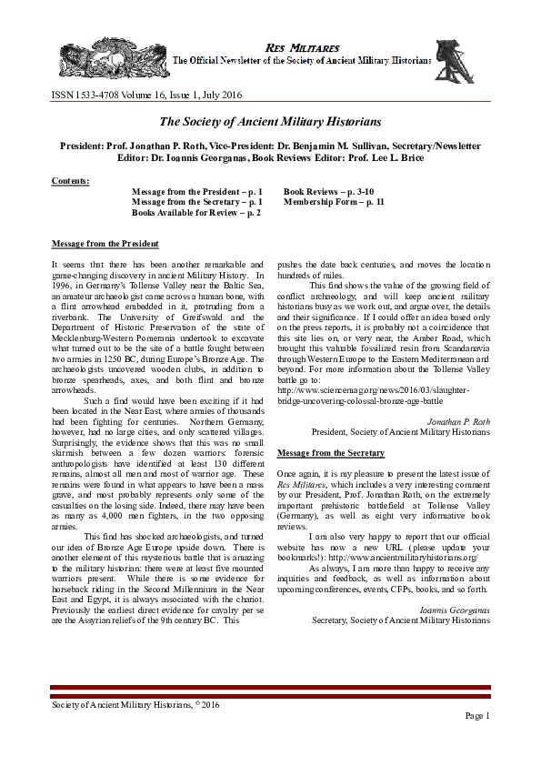 (PDF) Rusch, Scott M. Sparta at War: Strategy, Tactics, and Campaigns ...