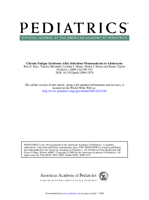 pdf-chronic-fatigue-syndrome-after-infectious-mononucleosis-in