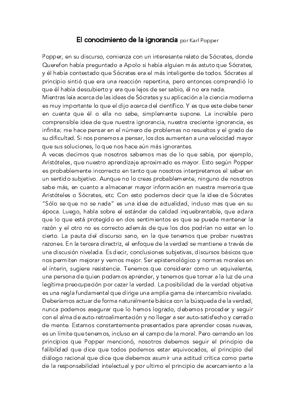 Pdf El Conocimiento De La Ignorancia