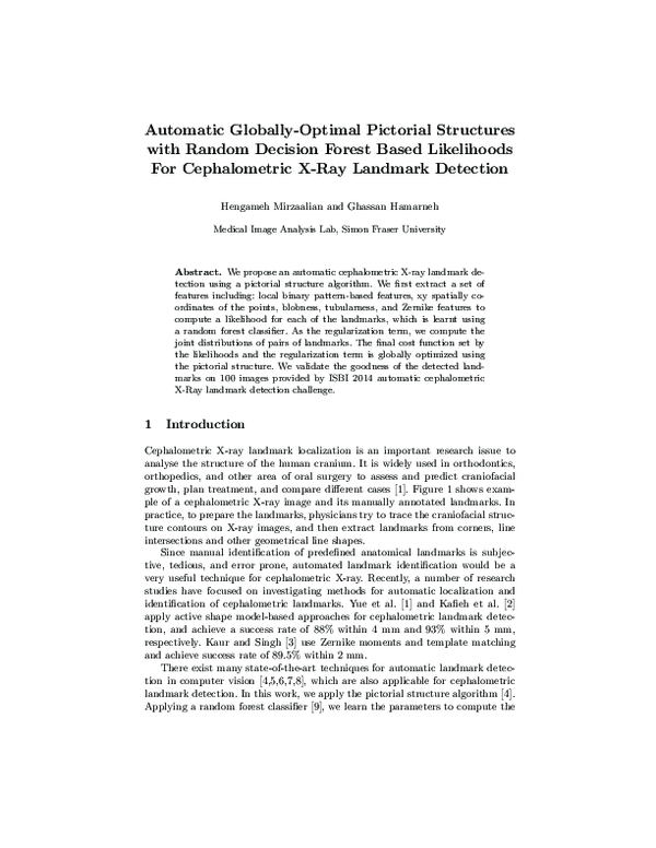 (PDF) Automatic Globally-Optimal Pictorial Structures with Random Decision Forest Based ...