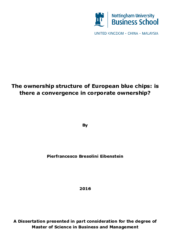 (PDF) The ownership structure of European blue chips: is there a ...