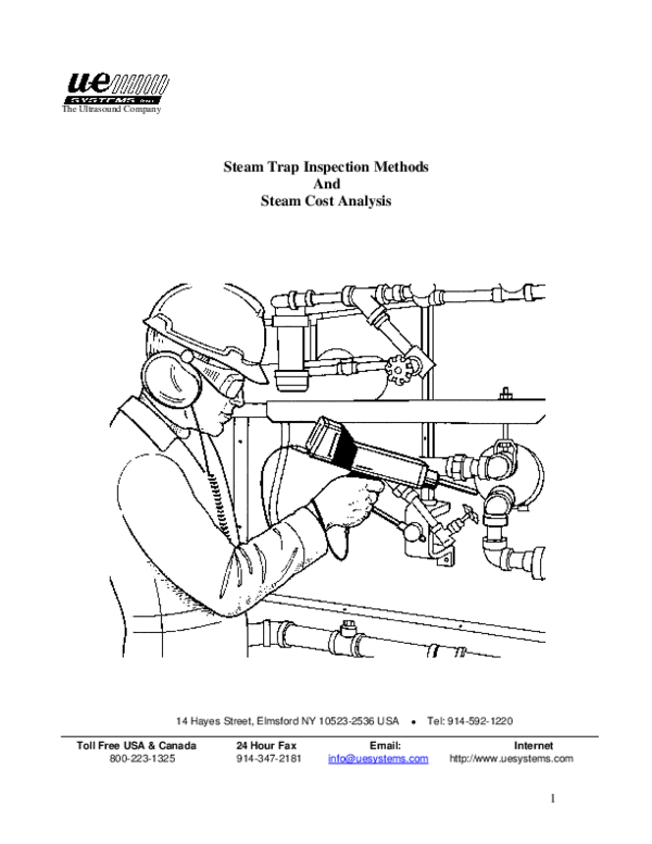 (PDF) Steam Trap Inspection Methods And Steam Cost Analysis
