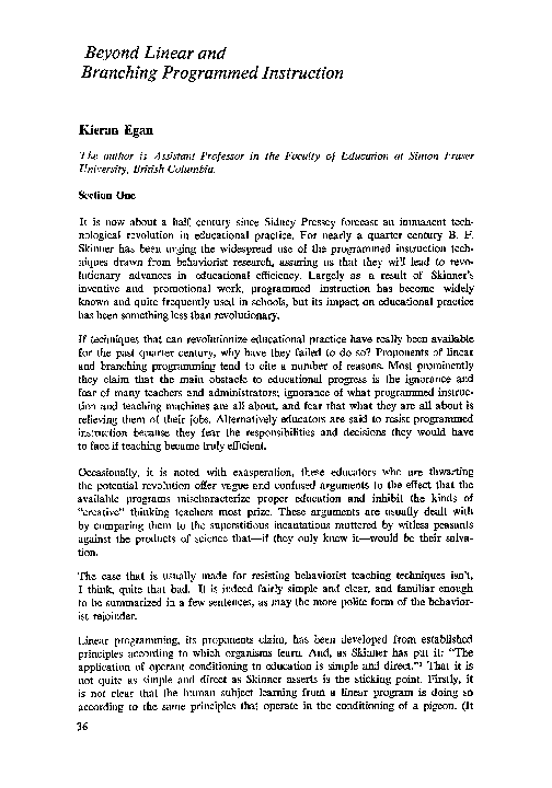 (PDF) Beyond Linear and Branching Programmed Instruction