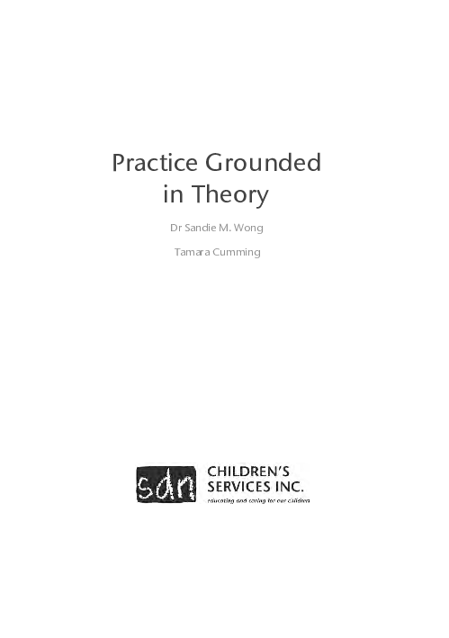 (PDF) Practice Grounded in Theory