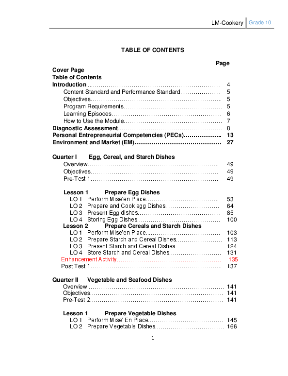 (PDF) LM-Cookery Grade 10