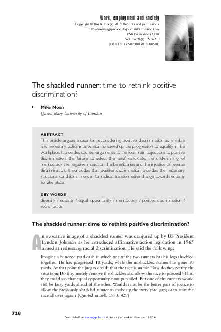 (PDF) Work, employment and society The shackled runner: time to rethink ...
