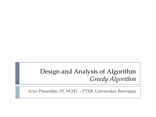 (PPT) DAA IV Greedy Algorithm