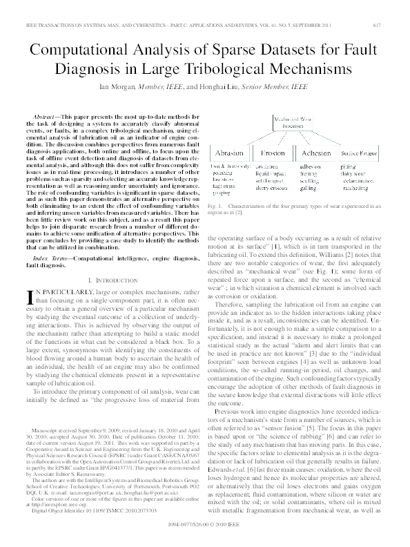 Pdf Computational Analysis Of Sparse Datasets For Fault Diagnosis In
