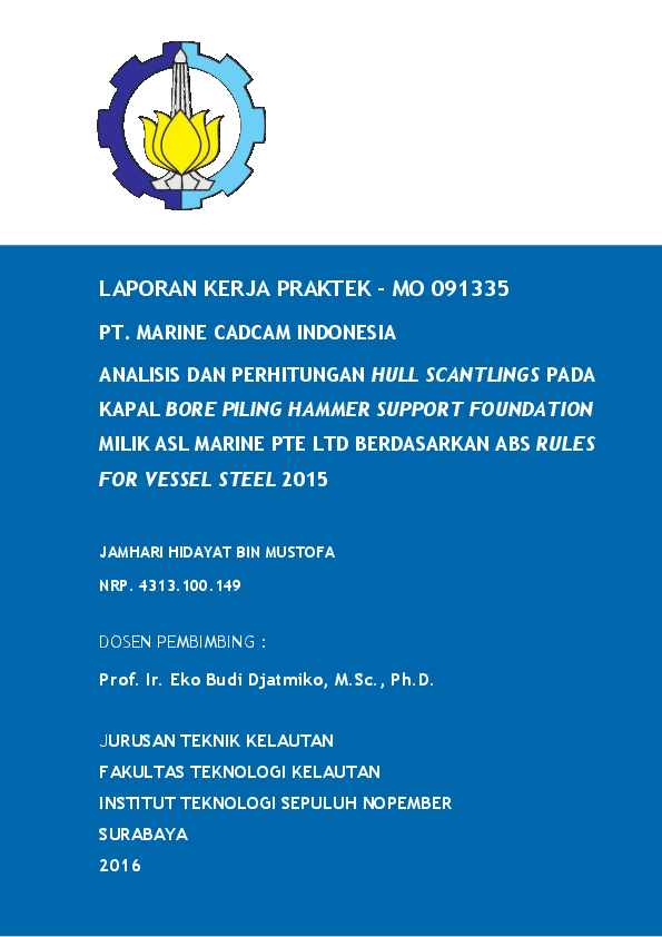 (PDF) Analisis dan Perhitungan Hull Scantlings pada Kapal Bore Piling ...
