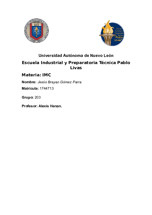 (DOC) Universidad Autónoma de Nuevo León Escuela Industrial y ...