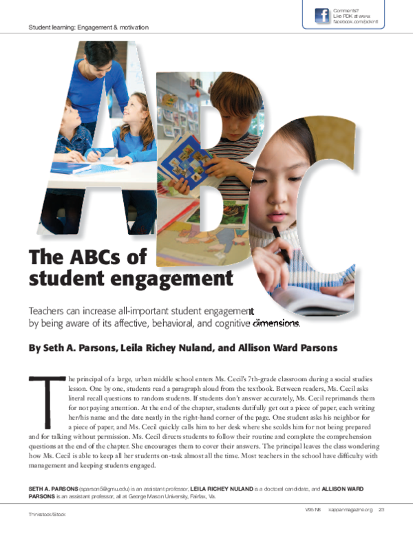 The ABCs of Student Engagement