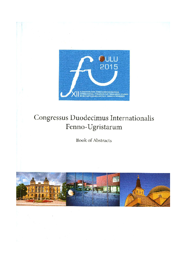 (PDF) [2015] ON WESTERN BOUNDARIES OF OLD MANSI DIALECTS: EVIDENCE FROM ...