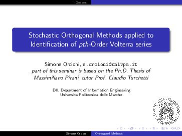 (PDF) Stochastic Orthogonal Methods applied to Identification of pth-Order Volterra series ...