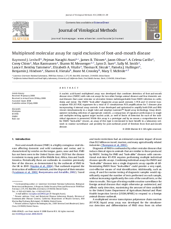 Pdf Diagnostic Evaluation Of A Multiplexed Rt Pcr Microsphere Array