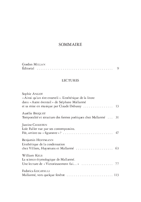 (PDF) "Silence dans le jardin botanique. Mallarmé et le parcours des ...