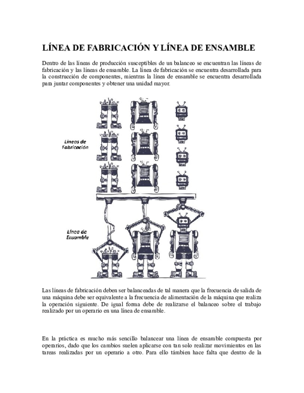 (DOC) LÍNEA DE FABRICACIÓN Y LÍNEA DE ENSAMBLE