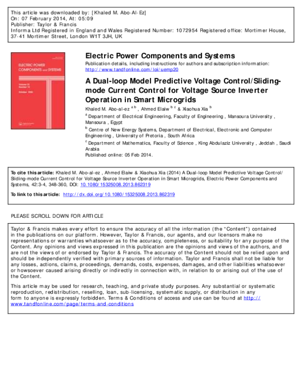 Pdf A Dual Loop Model Predictive Voltage Controlsliding Mode Current