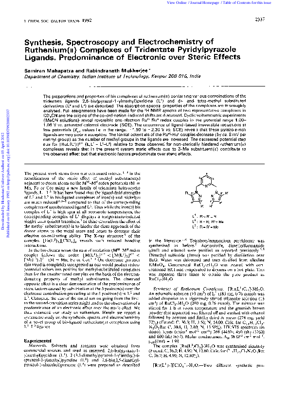 (PDF) Synthesis, spectroscopy and electrochemistry of cobalt(III) Schiff base complexes
