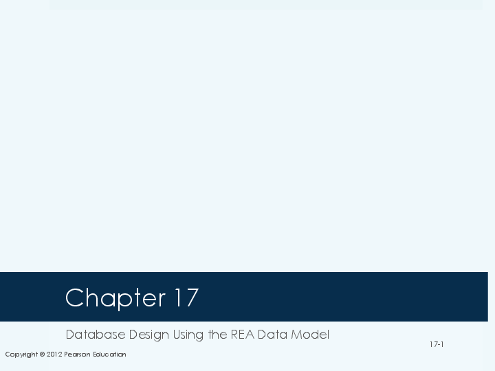 (PDF) Chapter 17 Database Design Using the REA Data Model