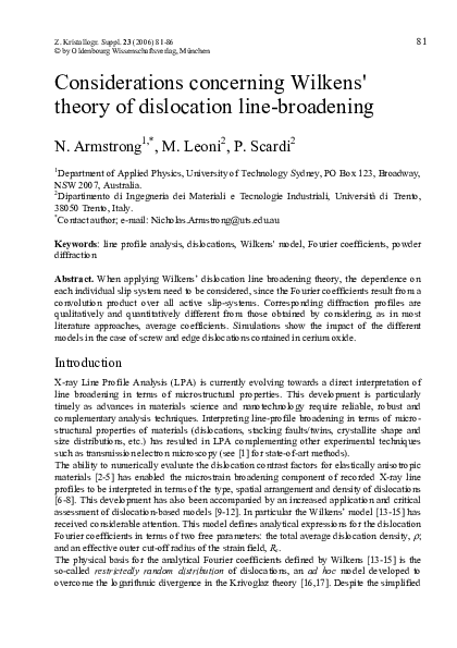 (PDF) Considerations concerning Wilkens' theory of dislocation line ...