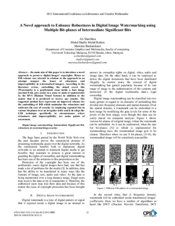 (PDF) A Novel approach to Enhance Robustness in Digital Image ...