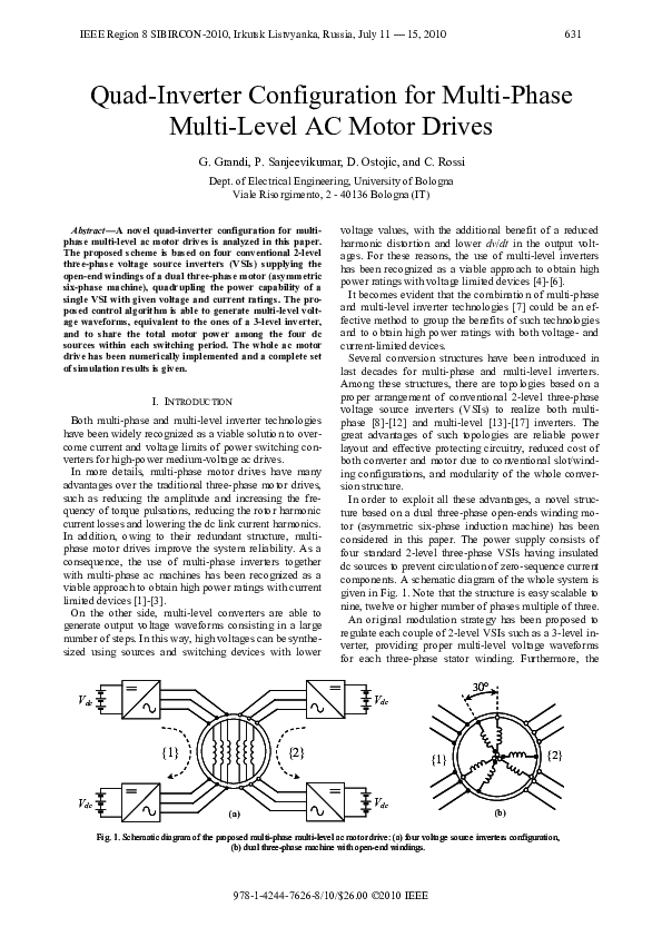 (PDF) Quad-inverter configuration for multi-phase multi-level AC motor ...