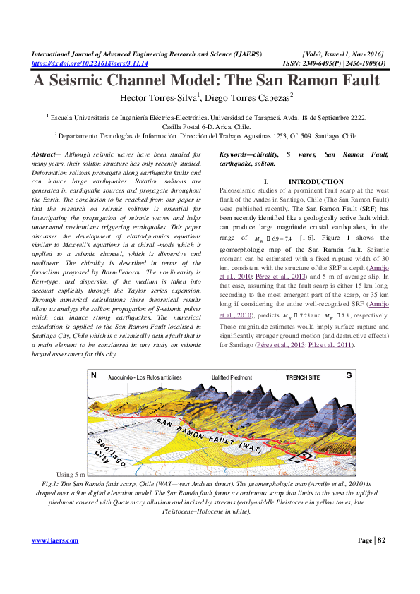 (PDF) A Seismic Channel Model: The San Ramon Fault | IJAERS Journal ...