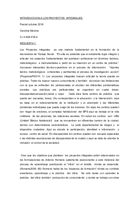 (DOC) INTRODUCCION A LOS PROYECTOS INTEGRALES
