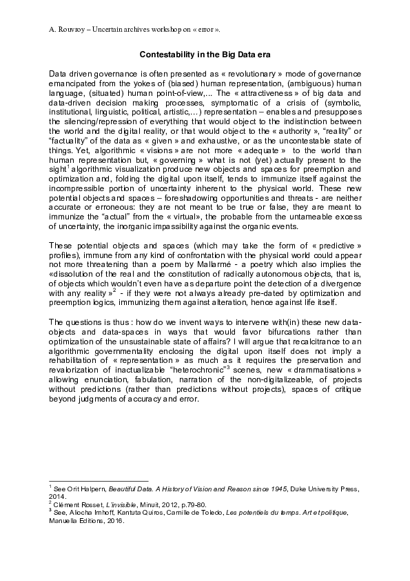 (PDF) Contestability in the Big Data Era (VIDEO)