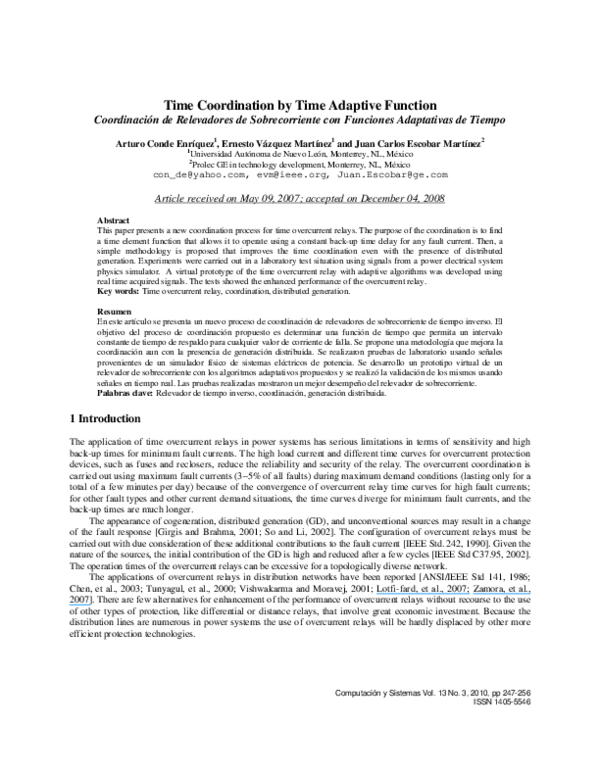 Pdf Time Coordination By Time Adaptive Function