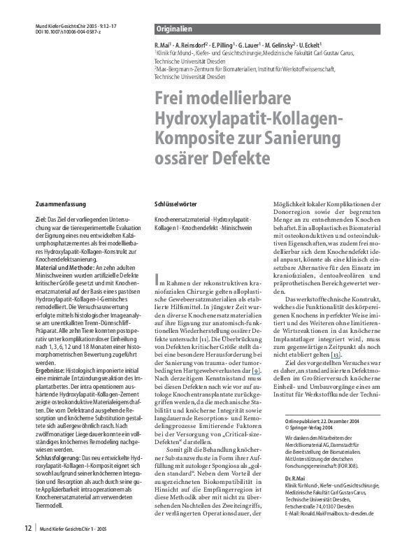 (PDF) Custom moldable hydroxyapatite collagen composite for repair of ...