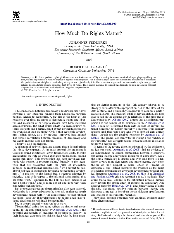 (PDF) How Much Do Rights Matter?