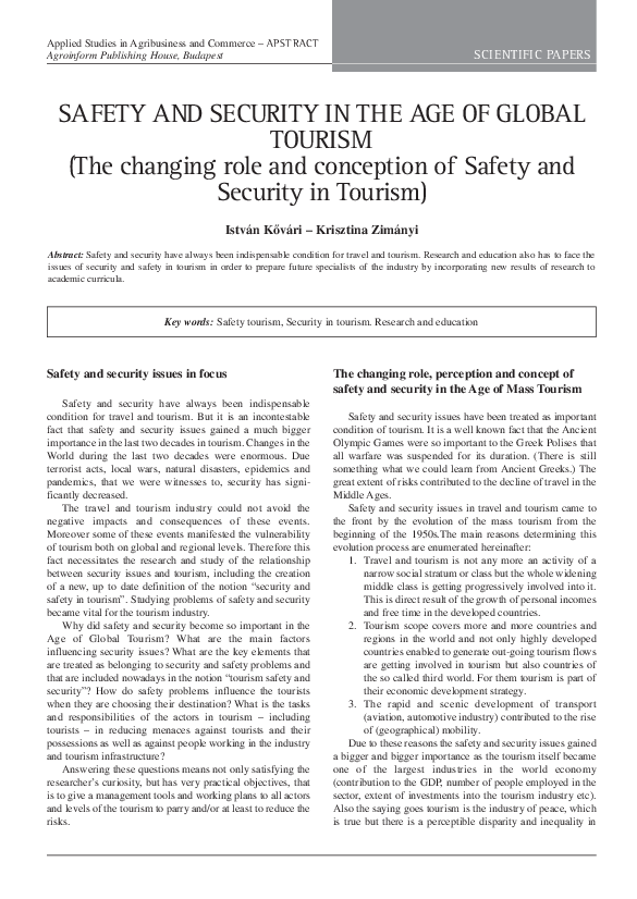 (PDF) Safety and security issues in focus