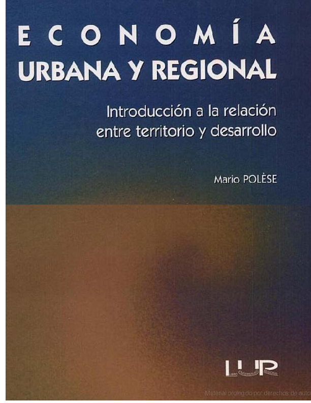 (PDF) Economia urbana y regional - mario polese